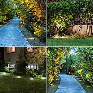 Sunco Solar Lights Outdoor Garden LED, Waterproof Landscape Pathway Light Fixture, Dusk to Dawn, Yard Patio Ground Lights, Deck, Cross Spike Stake, 12 Count (Pack of 1), 7000K Diamond White