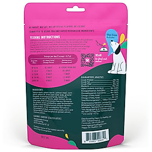 Happy Go Healthy Skin & Coat Supplements for Dogs | Dog Itching Skin Relief & Promotes Shiny Skin Coat for Dogs | Rich in Omega 3 All-Natural Ingredients Tasty Kibble Dog Food Topper | 60 Count Pack