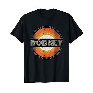Graphic Tee First Name Rodney Retro Personalized Vintage T-Shirt