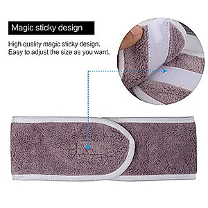 SINLAND Facial Spa Headband For Washing Makeup Cosmetic Shower Soft Women Hair Band 3 Pack
