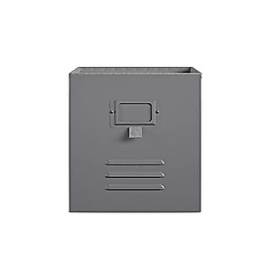 Little Seeds Nova Metal Locker 3 Pack-Graphite Grey Storage Bins