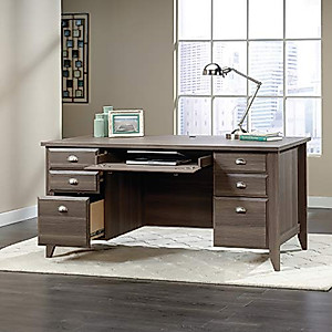 Sauder Shoal Creek Executive Desk, L: 65.12" x W: 29.29" x H: 30.55", Diamond Ash Finish