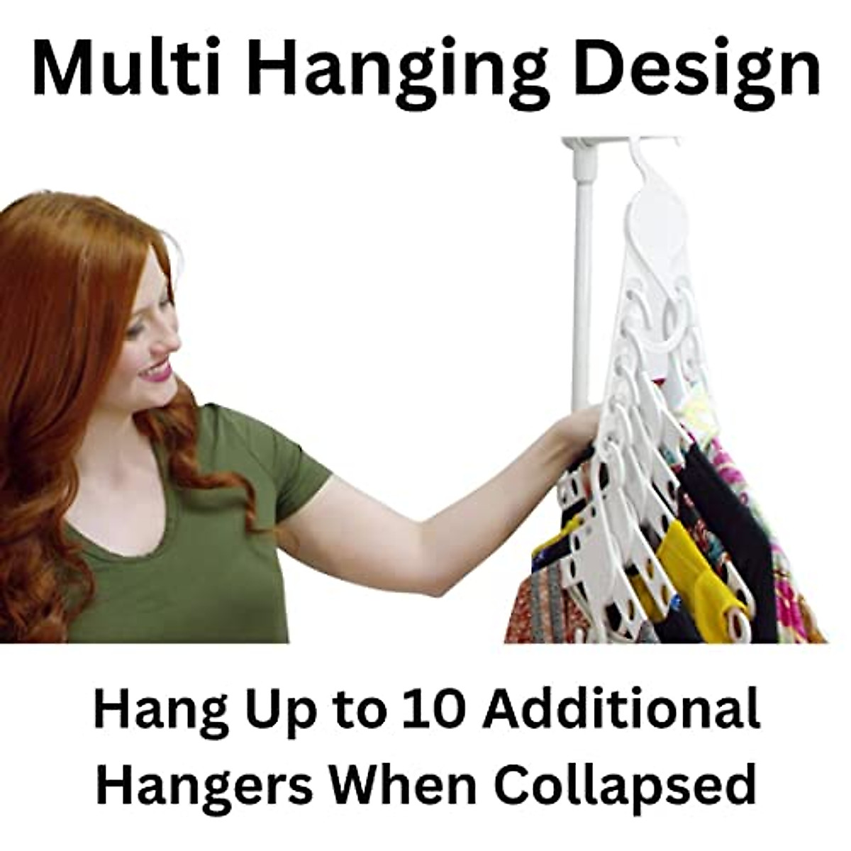 Wing Smart Hanger, Fits Adult & Kid Clothes Sizes, Space Saving & Multi Hanging, 5 Pack White