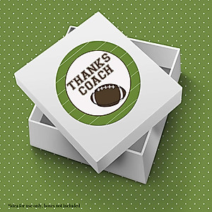 Football Team Coach Appreciation Thank You Sticker Labels, 40 2" Party Circle Stickers by AmandaCreation, Great for Envelope Seals & Gift Bags