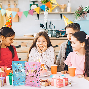 HAPMARS 50pc Party Favor Bags for Kids - With Handles, Goodie Candy Bags for Girls & Boys Birthdays