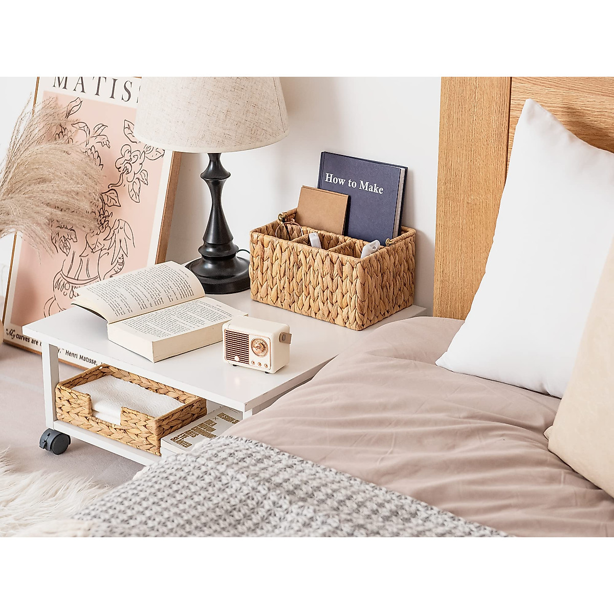 StorageWorks Small Wicker Baskets Wicker Flatware Organizer