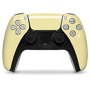 WraptorSkinz Skin Wrap compatible with Sony PS5 DualSense Controller Solids Collection Yellow Sunshine (CONTROLLER NOT INCLUDED)