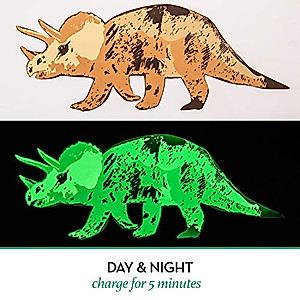 Dinosaur Wall Decals for Kids Room Glow in The Dark Stickers, Large Removable Vinyl Decor for Bedroom, Classroom - Birthday Christmas Gift for Girls Boys Grandkids Toddlers (Dino)