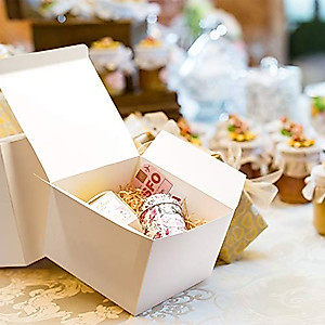 MESHA Kraft Cardboard Gift Boxes 5x5x3.5'' (25-Pack) Paper Gift Boxes with Lids for Bridesmaid & Groomsmen Proposal, Cupcake Boxes, Gift Boxes for Presents, Party Favor, Bridal & Baby Shower, Wedding