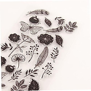 SEWACC Transparent Stamps Scrapbooking Stamps Clear Stamps Silicone Stamps Seal Account Lip Gloss