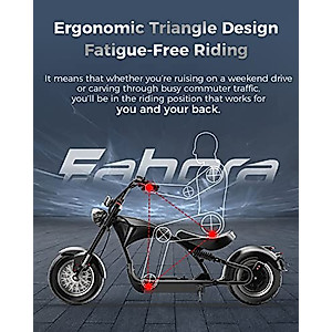 Eahora DOT Approved M1P 37Mph 2000W Electric Motorcycle for Adults, 60V 30ah Lithium Battery 40Miles Electric Scooter, 12in Vacuum Tires Full Suspension for Urban Commuting, 1-2 Person