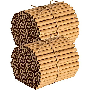 Cardboard Bee Nesting Tubes 2 Pack, 220 Piece Mason Bee Tube Refills for Beekeepers, Bee Hotel and Mason Bee House Replacement Refill Tube Inserts, 5 Inches