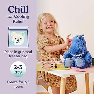 warmies Microwavable & Weighted Stuffed Animals, Trex - Heated Stuffed Animal Plushie for Warmth & Comfort - Cute Soft Plush Toys for Adults & Children (Boys, Girls, Babies & Toddlers)