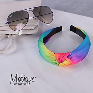 Motique Accessories Tye Dye Top Knot Headband for Women - Bright