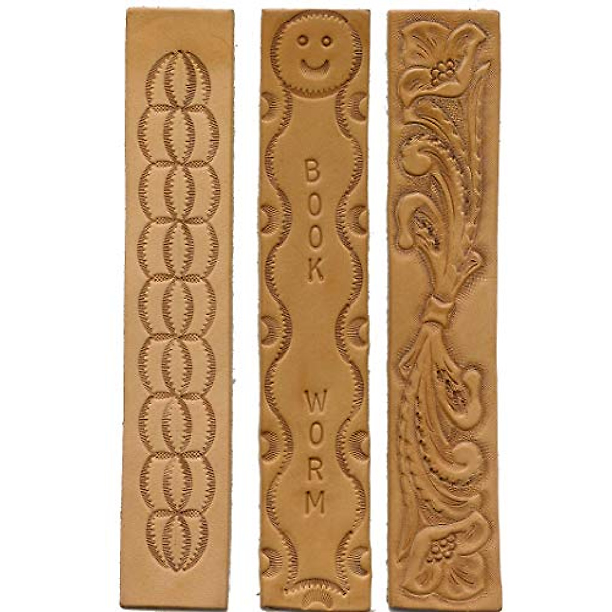 Realeather Crafts Leather Bookmarks, 7-Inch by 1.25-Inch, 8-Pack
