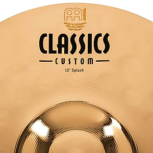 Meinl 10" Splash Cymbal - Classics Custom Brilliant - Made In Germany, 2-YEAR WARRANTY (CC10S-B)