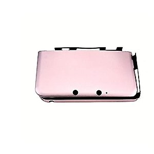 Aluminium Alloy Protective Case Front Back Faceplate Plates Top Cover & Bottom Battery Housing Shell Case Cover for 3DS XL LL Console - Pink