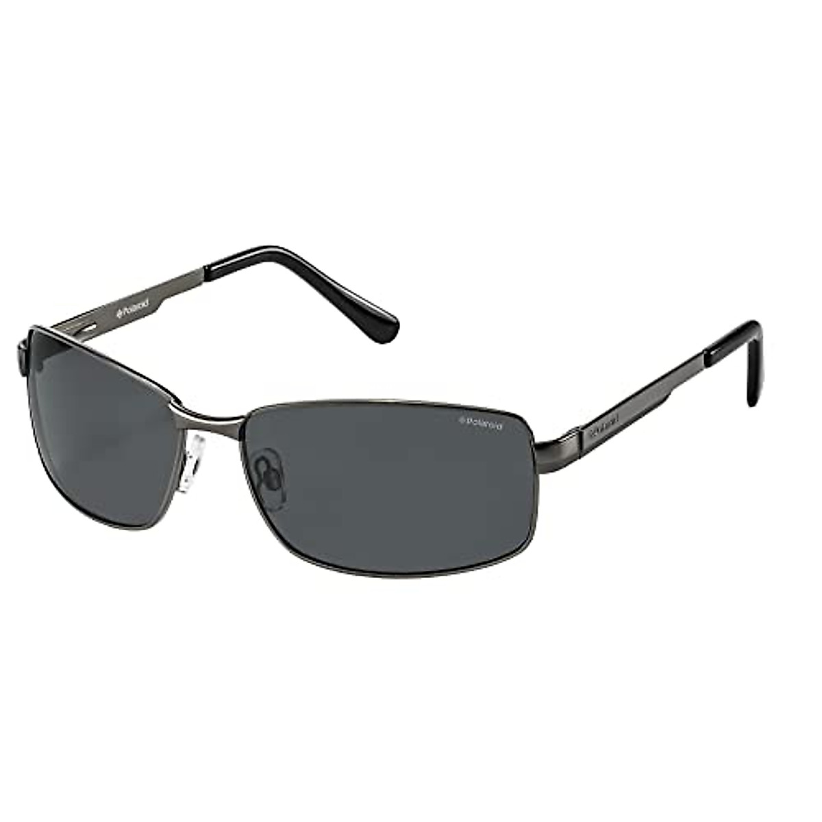 Polaroid Sunglasses P4416/S Rectangular Sunglasses, Gunmetal & Gray Polarized, 63 mm