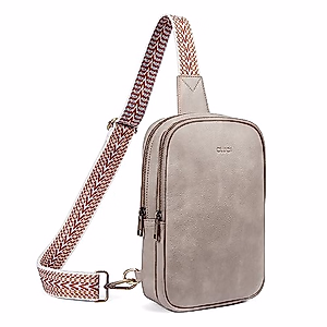 CLUCI Crossbody Bags for Women Sling Bag for Women Men Leather Large Cross Body Bag for Woman Sling Backpack Crossbody Backpack for Travel Hiking Outing