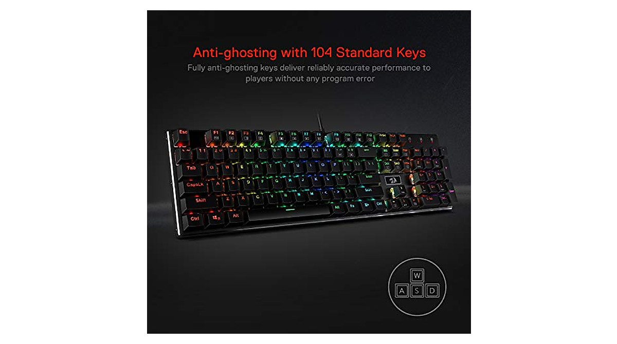 Redragon K556 RGB Mechanical Gaming Keyboard - 104 Keys