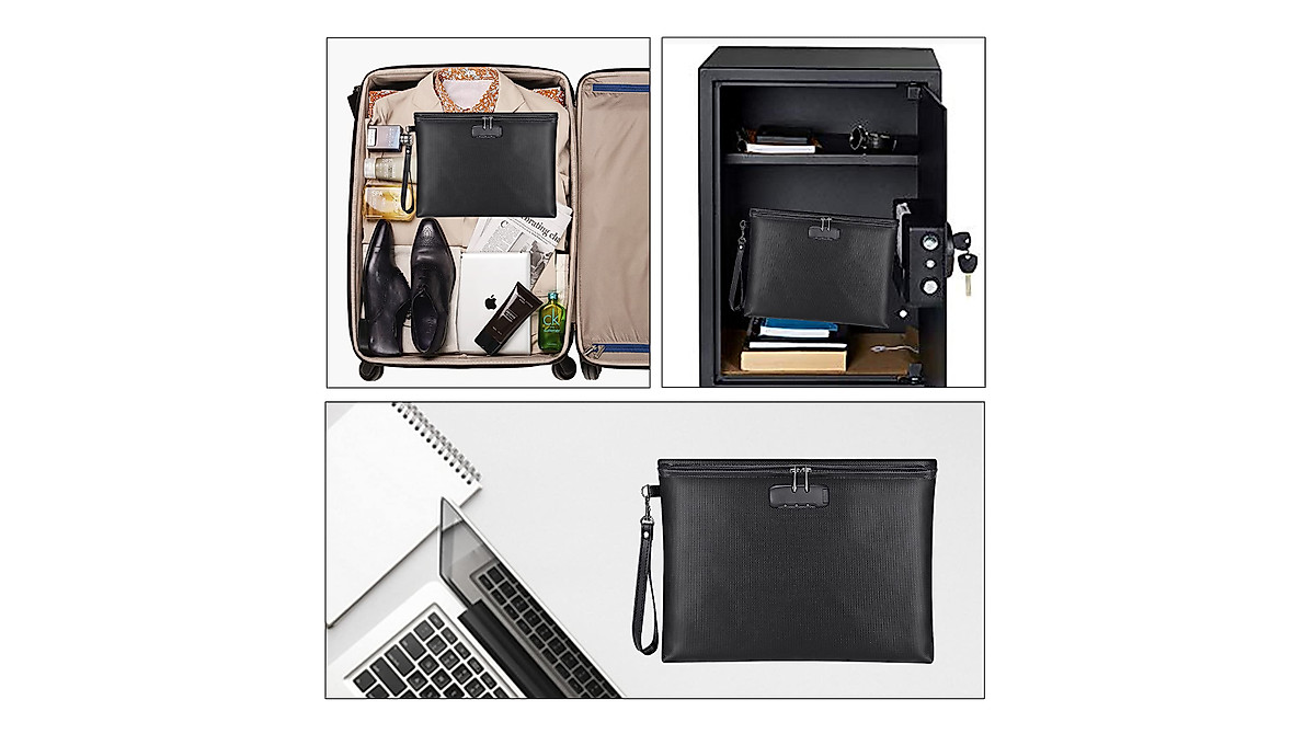 Fireproof Document Bag with Lock - Protect Your Valuables Safely