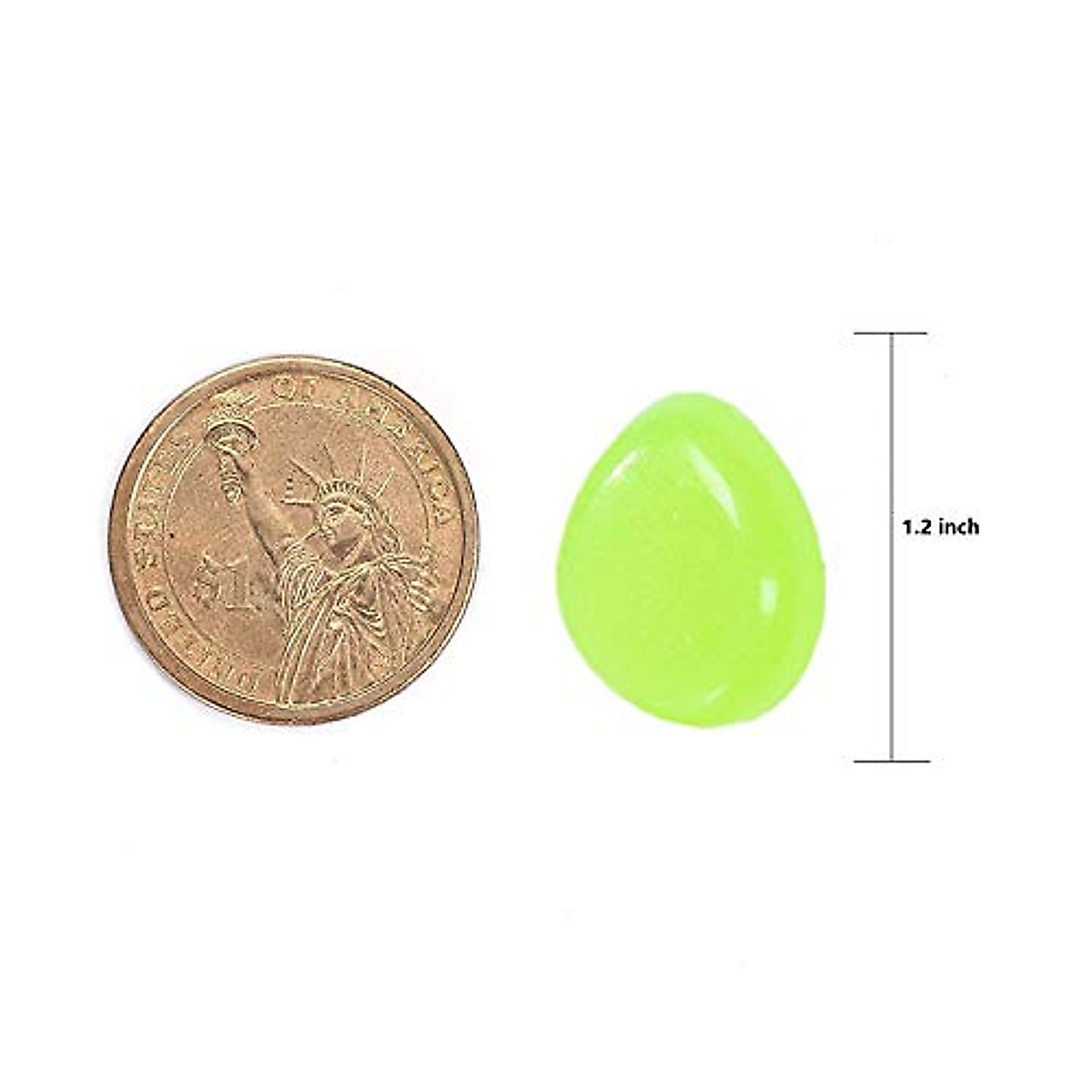 Ebliiny 500 Pcs Glow in The Dark Garden Pebbles, Gardening Luminous Glow Stones Outdoor Decor Glowing Water Fish Tank Gravel (Green)