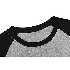 T&Twenties Women's Christmas Gnome Shirt Cute Raglan Baseball Gnome T Shirts Christmas Short Sleeve Long Sleeve 3/4 Tees