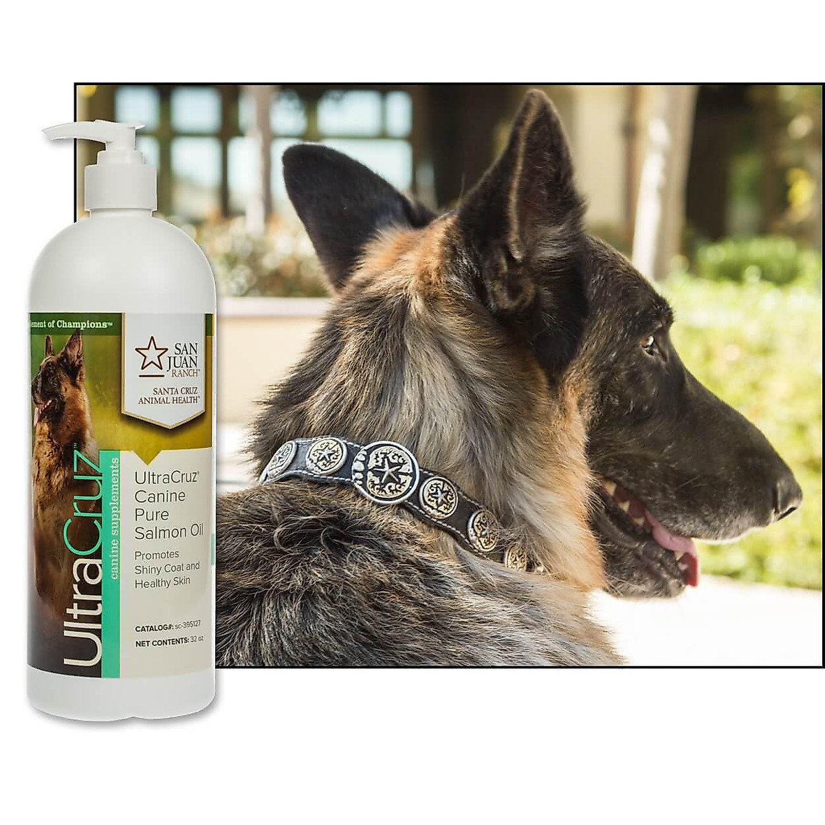 UltraCruz Canine Pure Salmon Oil Supplement for Dogs, 32 oz,sc-395127