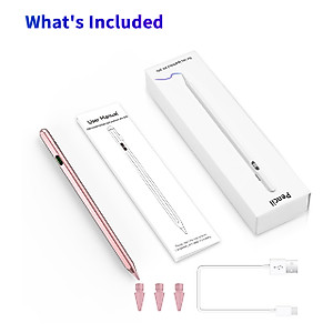 Stylus Pencil for iPad Pro 2024 13/12.9/11 inch M4, with 0.5h Fast Charge Palm Rejection for iPad Air 11/13 M2 6th/5th/4th/3rd, iPad 10th/9th/8th/7th/6th, iPad Mini 6th/5th