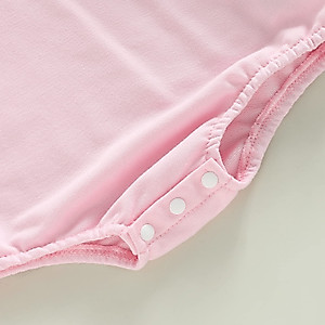 Baby Boy Girl First Valentine's Day Outfit Long Sleeve Crew Neck Sweatshirt Romper Love Heart Onesie Bodysuit Clothes (Daddys Little Valentine, 6-12 Months)