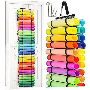 Vinyl Roll Holder, 60 Compartments Vinyl Roll Storage for Permanent Vinyl Organizer, Craft Storage Organizer,Vinyl Storage Rack for Home Crafts, Door/Wall Mount