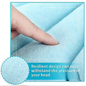 sansheng Inflatable Bath Pillow,Bath Pillows for Tub (10x12inch) Bathtub Pillow Headrest Terry Cloth with Suction Cups Inflated Neck Support for Bathtub（Pink and Blue） 2 Pack