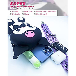 CZZLYJ Kuromi Bag,My Melody,Kuromi Accessories, Shoulder Bag Cartoon Kuromi Anime Bag Cute Shoulder Bag (Black)