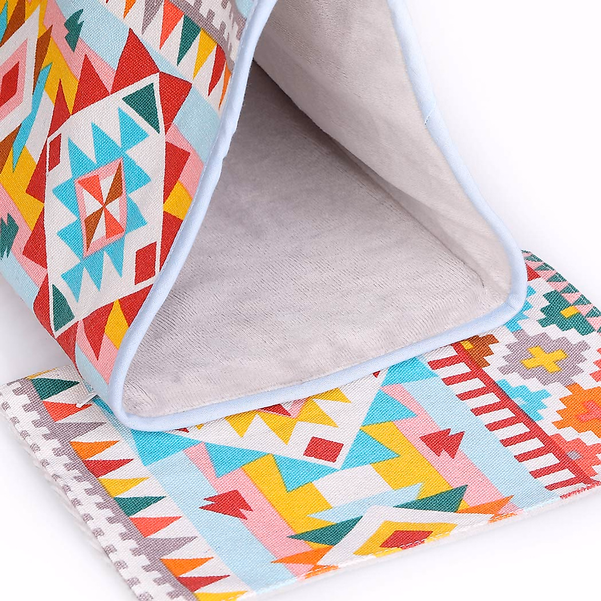 KINTOR Bird Nest Snuggle Hut,Parrot Habitat Cave Hanging Tent for Small Medium Parrots Budgies Eclectus Parakeet Cockatiels Lovebird African Grey (Pink Ethnic, S)