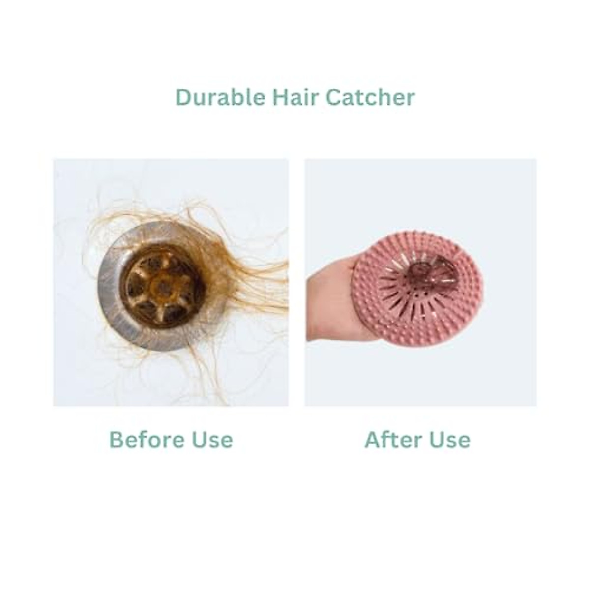 GD Hair Catcher Drain Covers Shower Hair Stopper and Silicone Bathtub 4 Pack