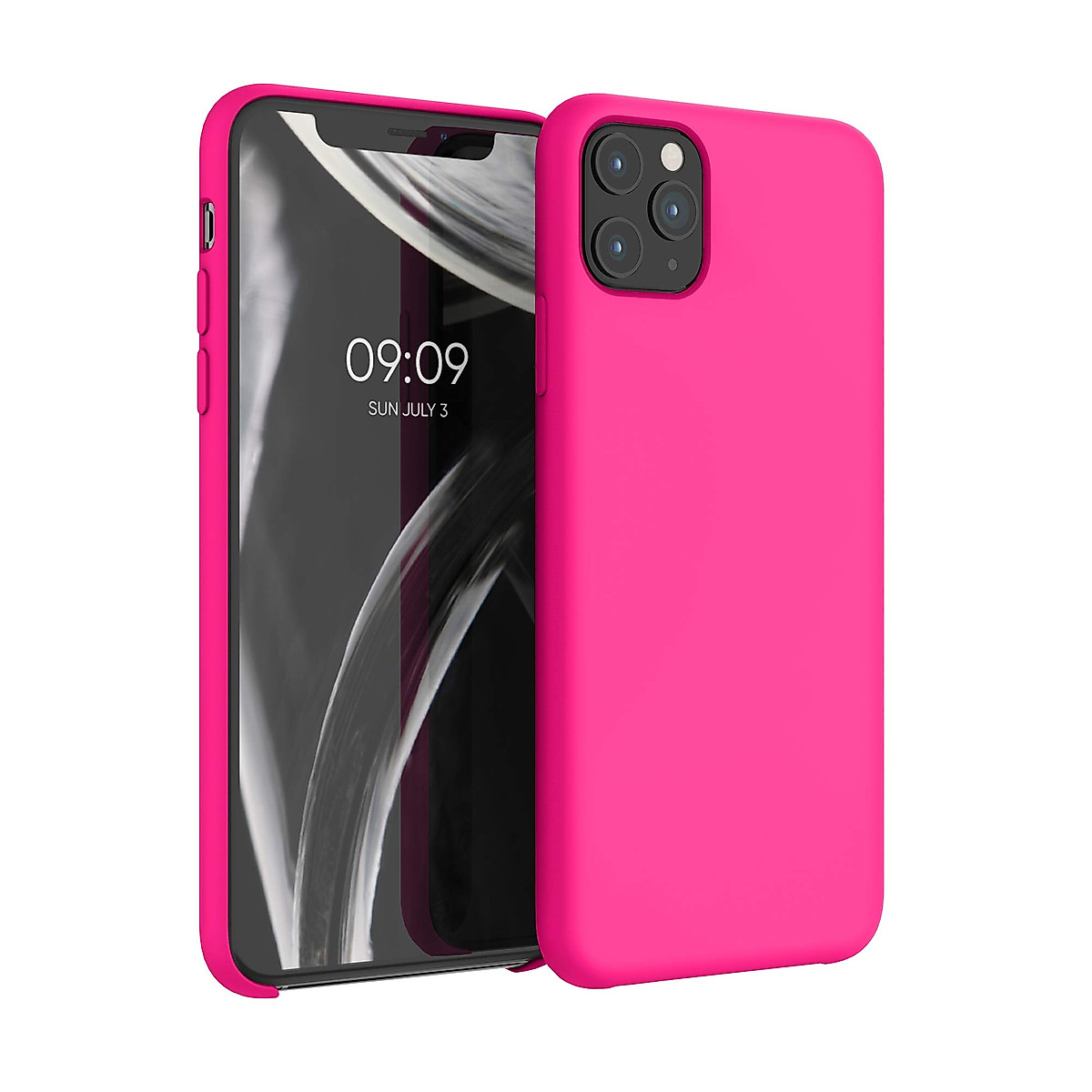 kwmobile Case Compatible with Apple iPhone 11 Pro Max Case - TPU Silicone Phone Cover with Soft Finish - Neon Pink