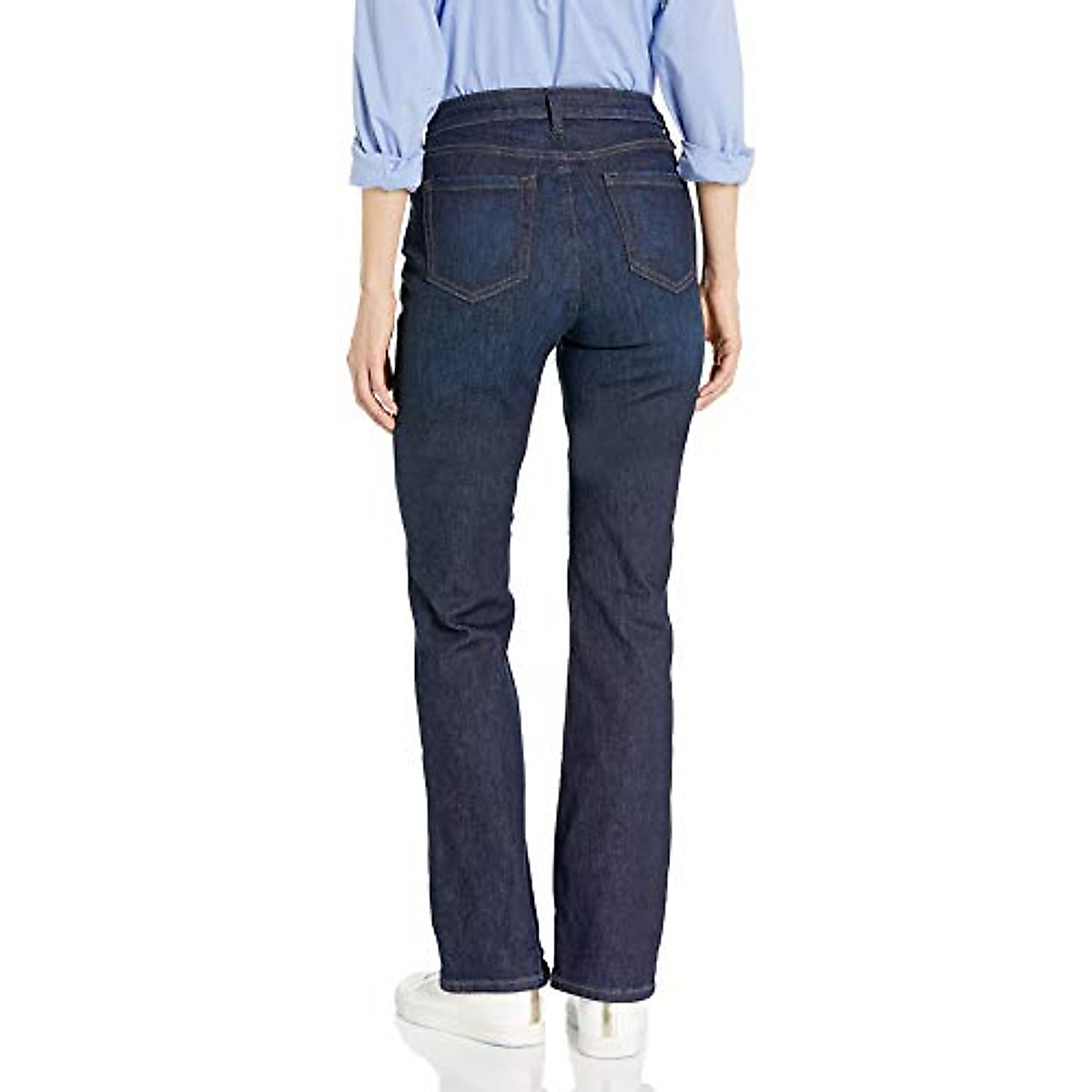 Amazon Essentials Women's Slim Bootcut Jeans, Mid-Rise, Stretchy, Dark Wash, Size 14 Short