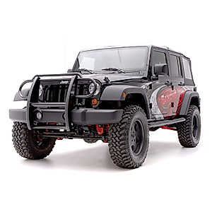 ARIES 1050 1-1/2-Inch Black Steel Grille Guard, No-Drill, Select Jeep Wrangler