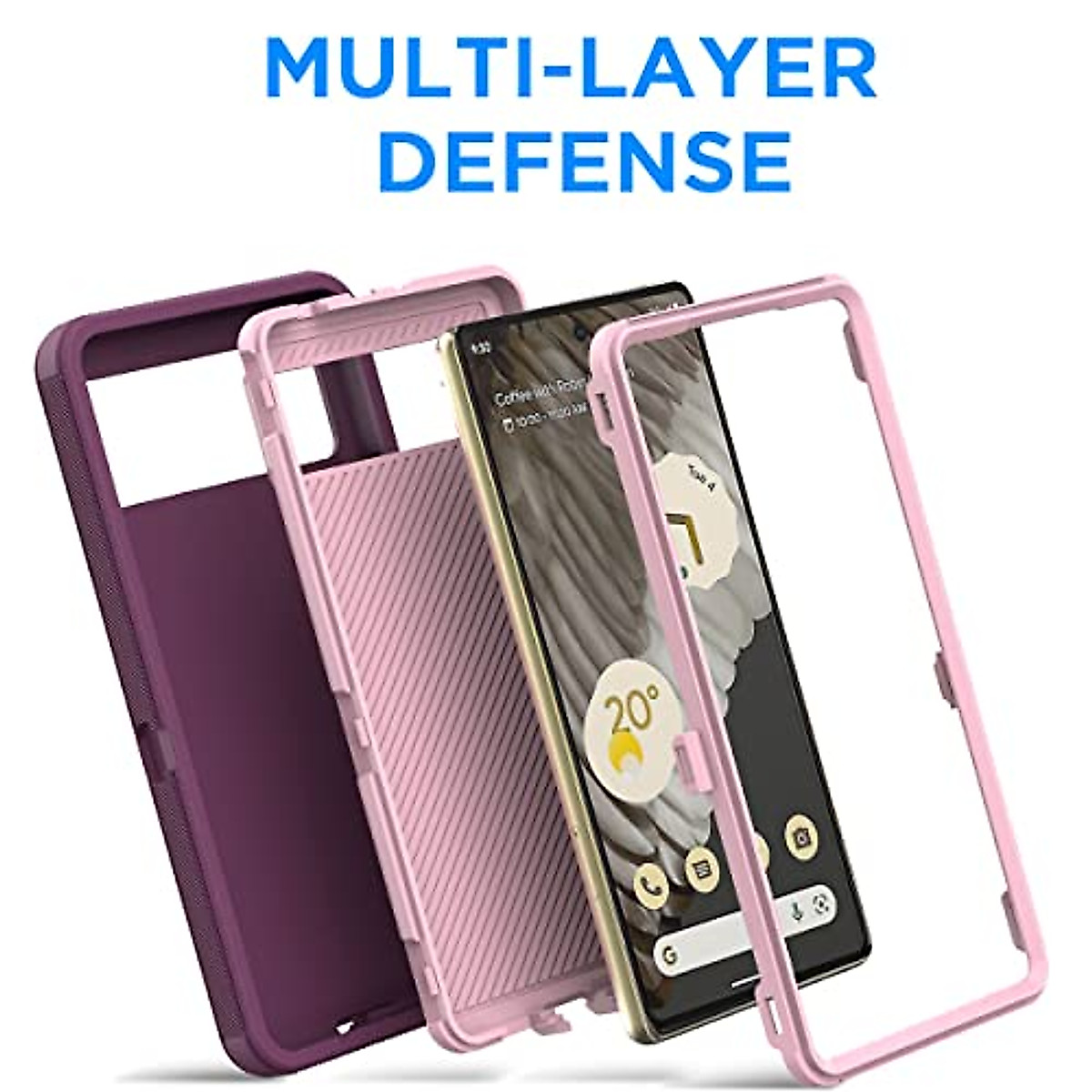 AICase for Google Pixel 7 Pro Case,Heavy Duty Drop Protection Full Body Rugged Shockproof/Dust Proof Military Protective Tough Durable for Google Pixel 7 Pro 6.7" 2022-3 Burgundy