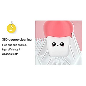 YLVV 6 Pack Kids U-Shaped Todder Toothbrush with Sand Timer, 360° Oral Teeth Cleaning Design Tooth Brushes, Food Grade Soft Silicone Brush Head for Toddlers and Children (2-6 Ages and 6-12 Ages)…