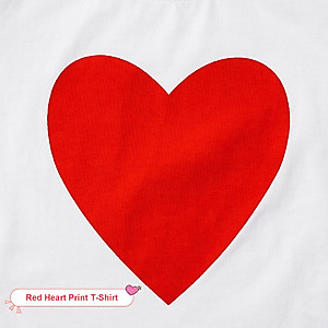 SYNPOS Baby Girls Outfits Valentine's Unique Love Heart T-Shirt Long Pants Set Adorable Gifts for Girls Little Kids 3-4 Years