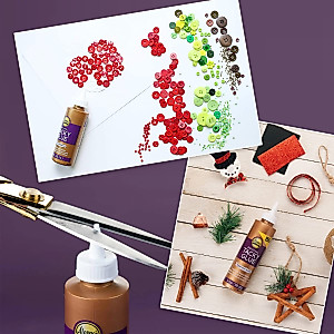 Aleene's Original Tacky Glue Craft Glue - 4Ounce, Tacky Glue, Quick Dry Tacky Glue for Crafts, Paper, Felt, Wood, Foam, Fabric - All Purpose Precision Craft Glue, Pixiss Wooden Art Dotting Stylus Pens