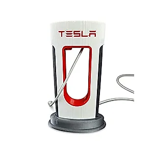 Desktop Supercharger Replica Charging Station, Supercharger Station - Fits USB-C Cables for Android and iPhone (Red)
