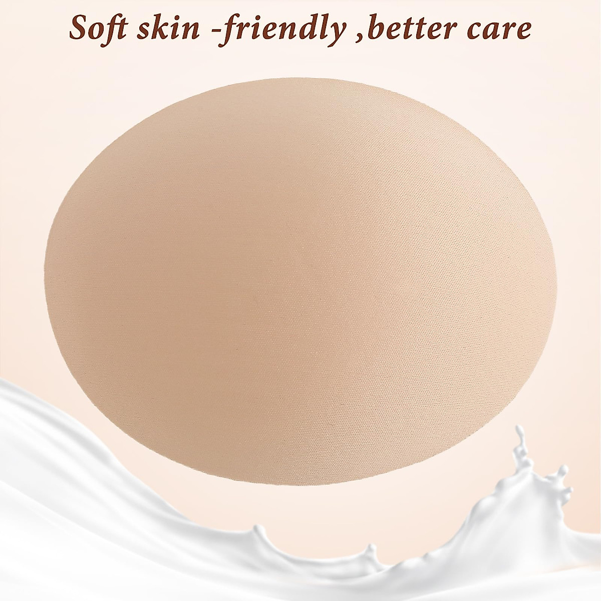DYNWAVE 3 Pairs Women Oval Bra Pad Inserts Sponge for Swimsuits Bathing Suit Beige