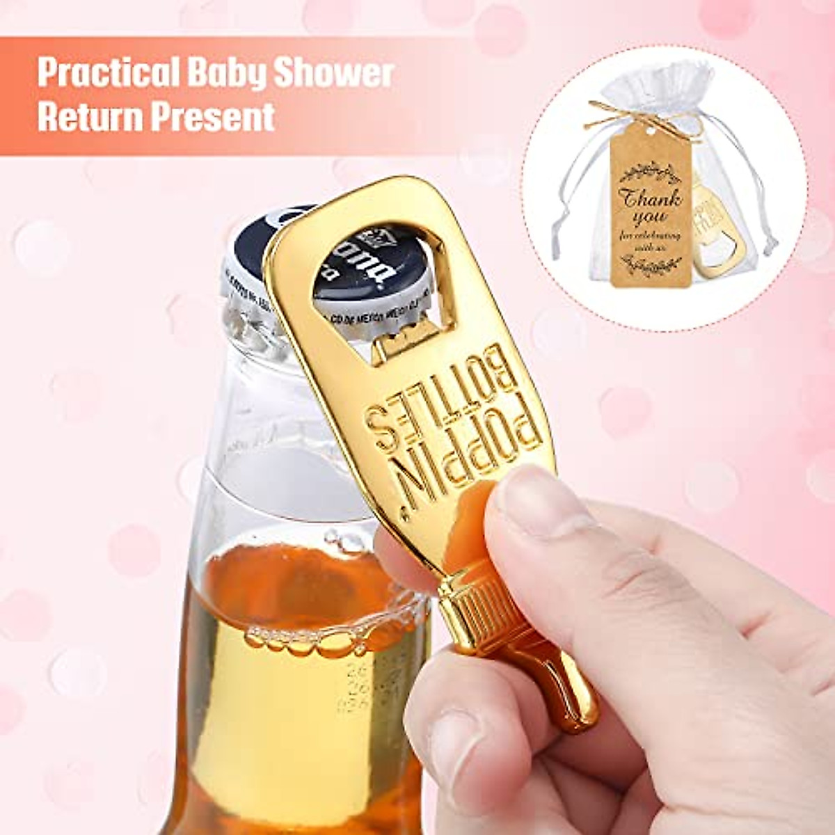 Baby Shower Bottle Openers - Cute Retro Style Favors for Guests