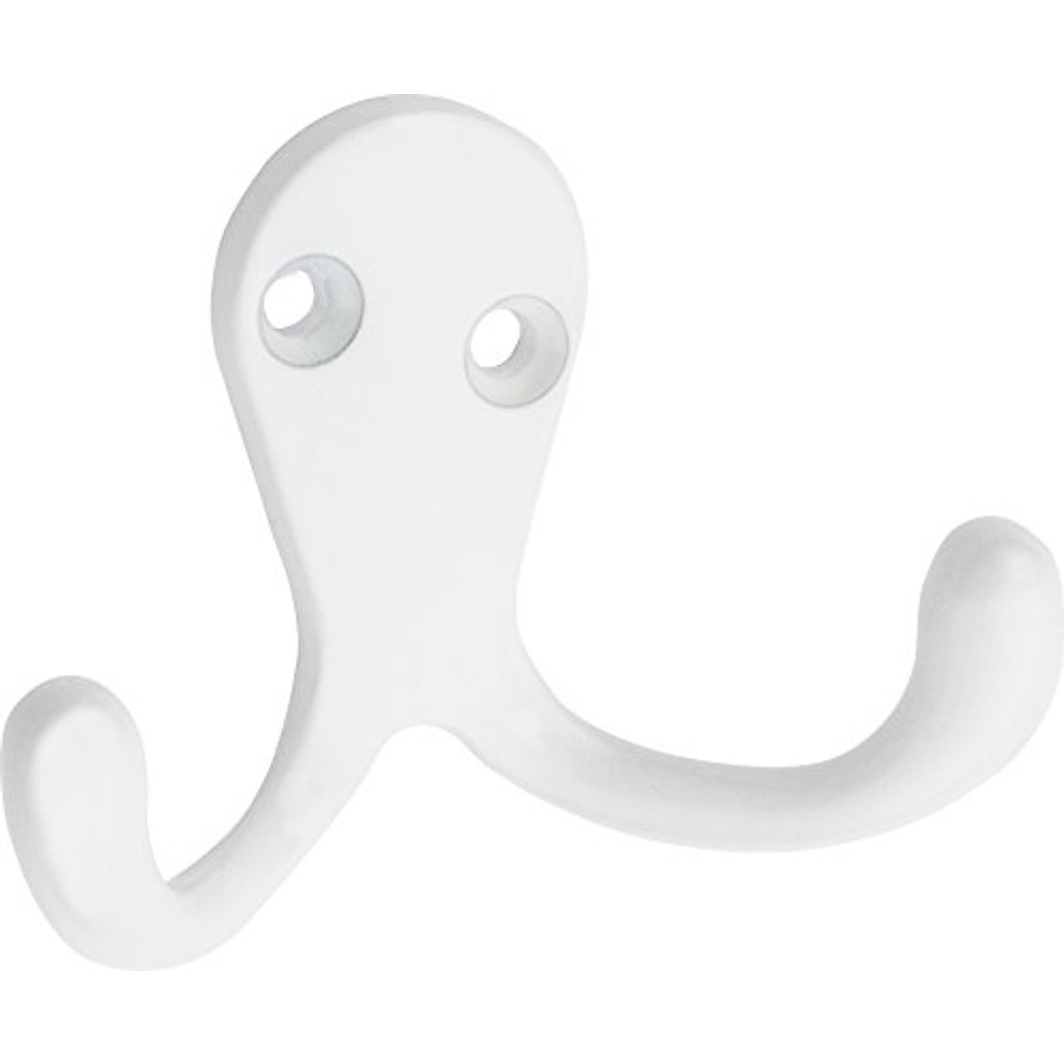 National Hardware N248-385 V163 Double Clothes Hooks in White, 2 pack