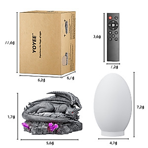 YOYEE Dragon Egg Lamp, Nebula Night Light, Nice Christmas Gifts, Music Speaker and White Noise Machine. Mood Ambiance Lighting for Gaming Desk Decor. Aesthetic Dragon Decor