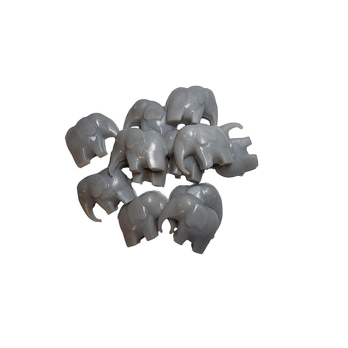 Elephant Soaps for Baby Shower Favors First Birthday Party Goats Milk Honey Scent 20 Pack (gray)