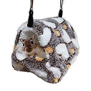 Oncpcare Winter Warm Hamster Bed Playing Soft Hamster Hammock Sleeping Cute Small Animals Nest Hanging Home Resting for Young Guinea Pig Degu Drawl Hedgehog