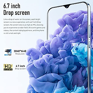 BLACKCYBER MI13 Pro 5G Unlocked Cellphone Android Smartphone, 6.7'' FHD LCD Display Screen, 8MP+16MP Camera, 4000mAh Long Battery Life, Dual Sim Card (8GB+128GB, Green)